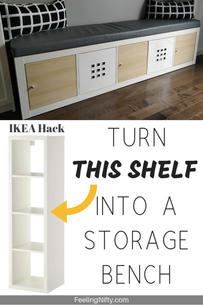 IKEA Kallax Hack: Turn Bookshelf into a Seating Bench with Storage {DIY}