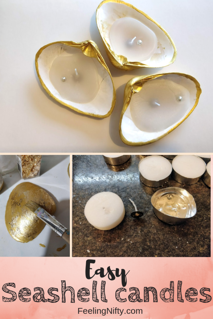 Sea Shell DIY Candles - Easy to make | Feeling Nifty