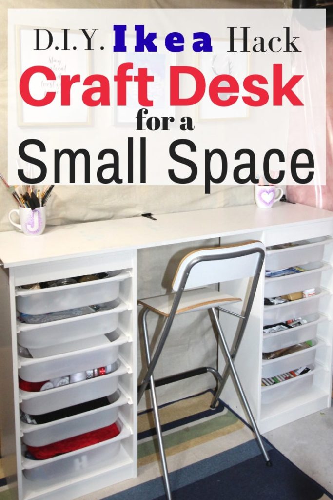 Amazing Ikea Craft Table Hack - made out of 2 Storage Shelves