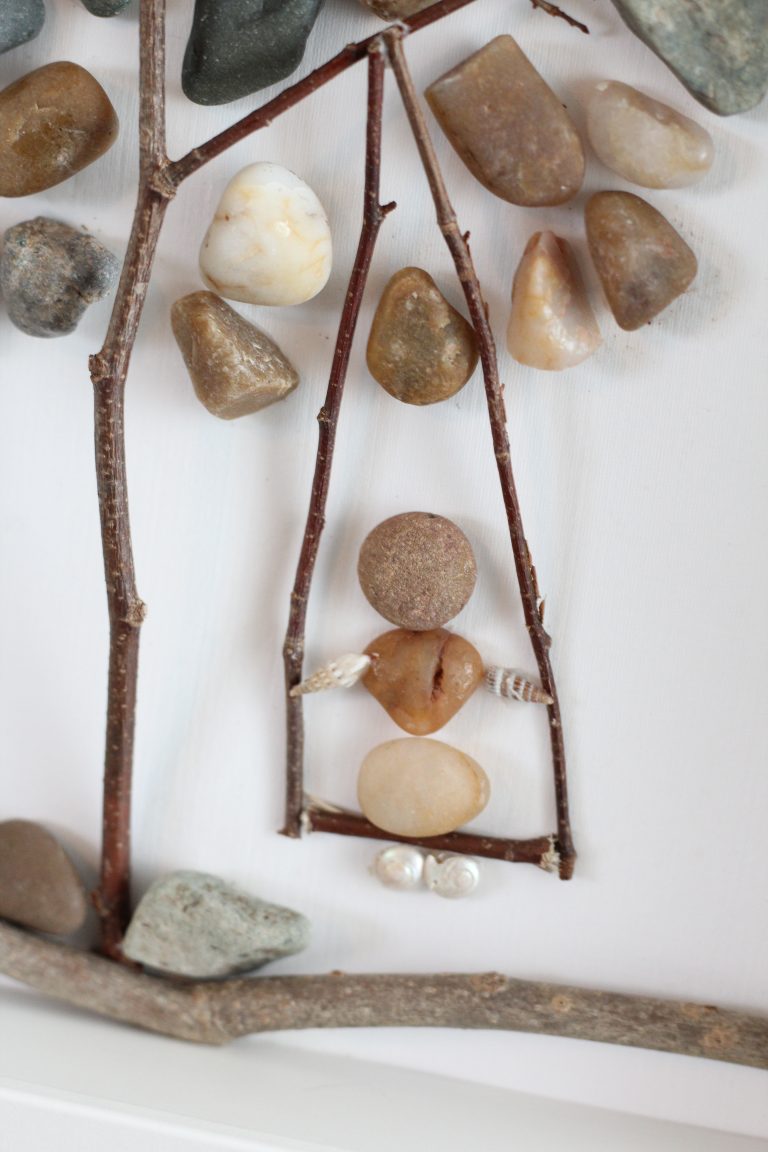 Pebble Art- Create a Super Easy DIY Pebble Art Tree {Easy Art/Craft Ideas}