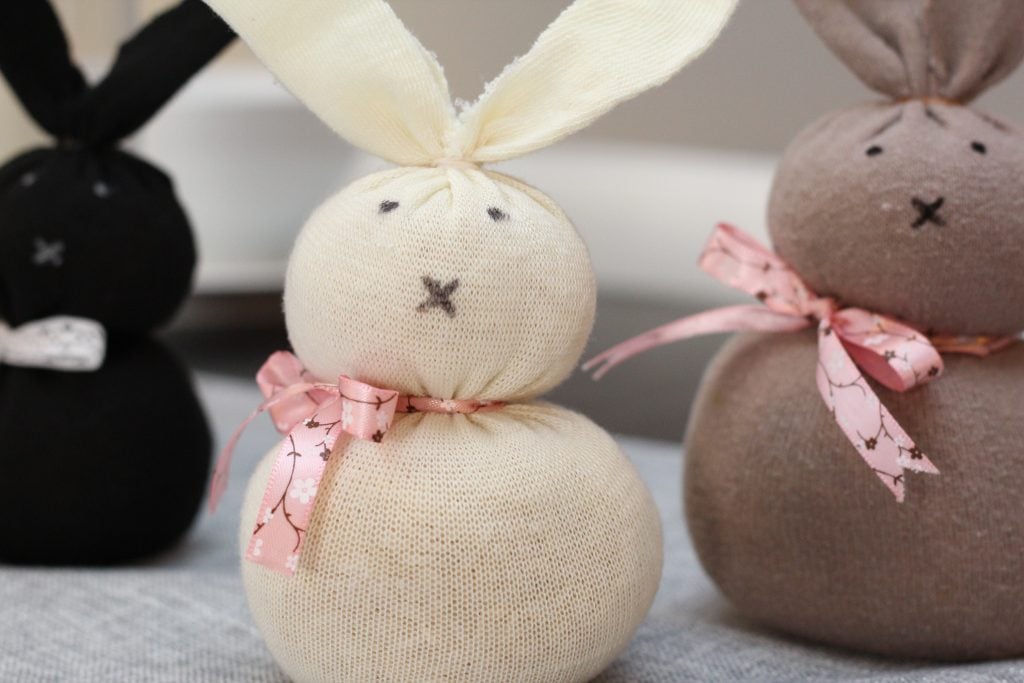 The Easiest Easter Bunny Craft using Unmatched Socks {No-Sew}