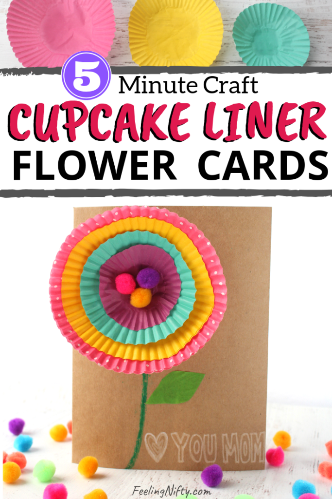 Easy-to-make DIY Cupcake Liner Flower Card Craft {Kids, Teens and ...