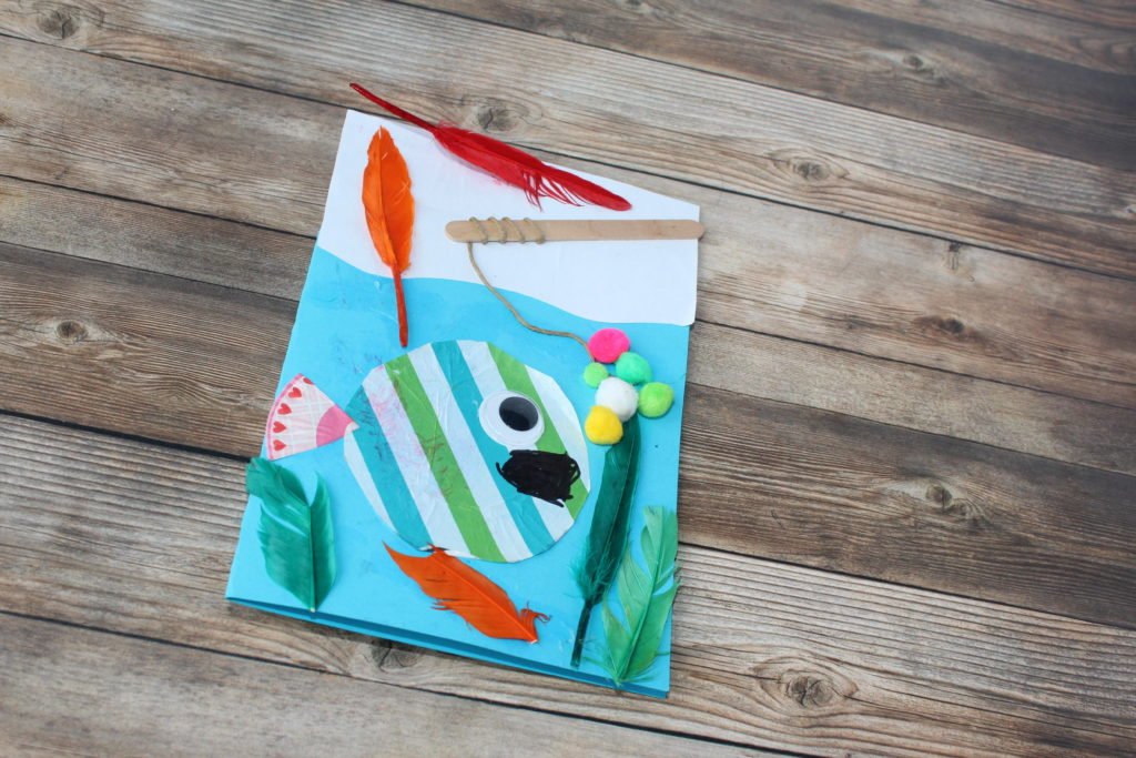 Cute DIY Father's Day Card - Fish Cupcake Liner Craft | Feeling Nifty