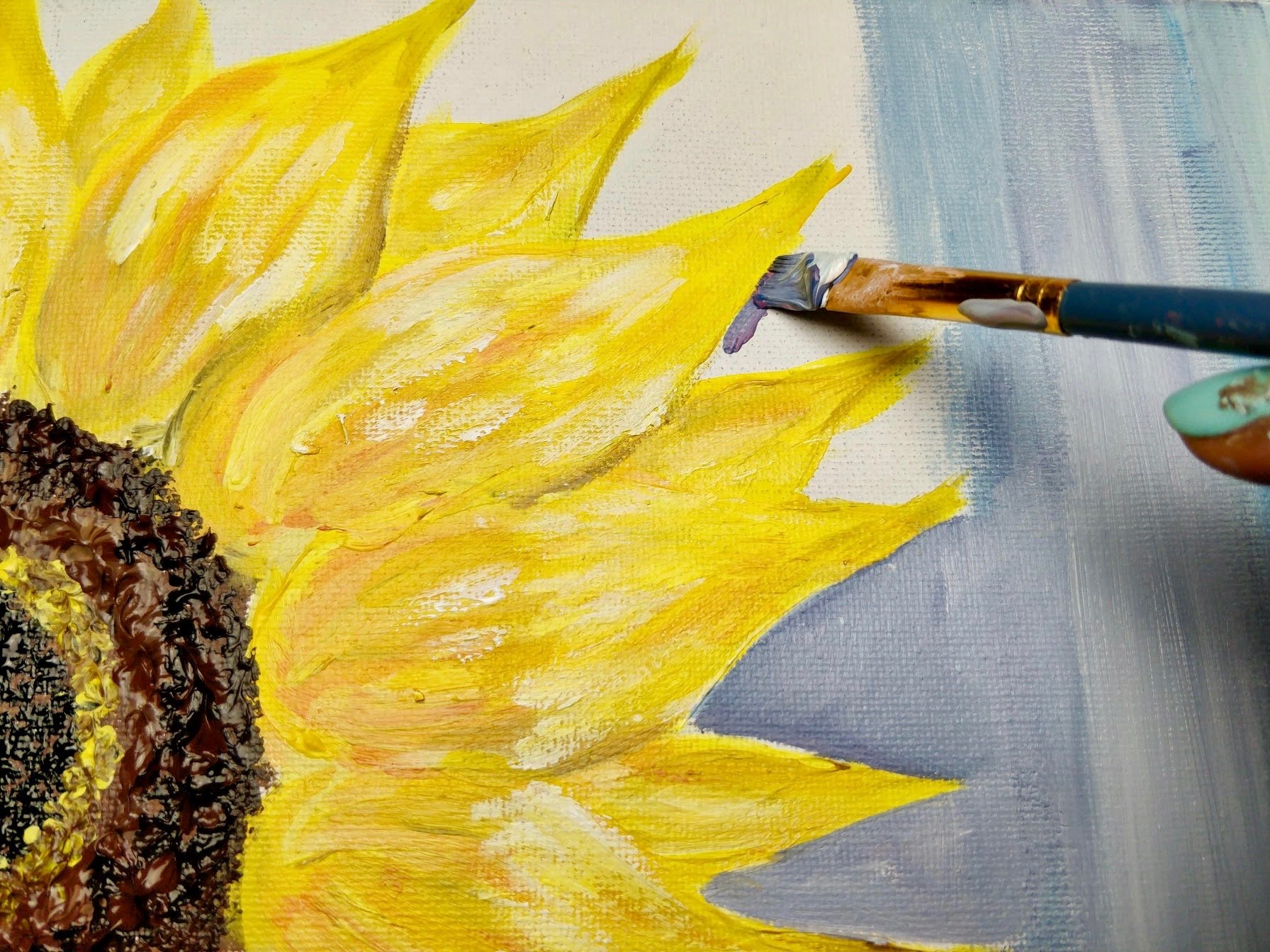How to Paint a Sunflower - Learn to Paint for Beginners Series