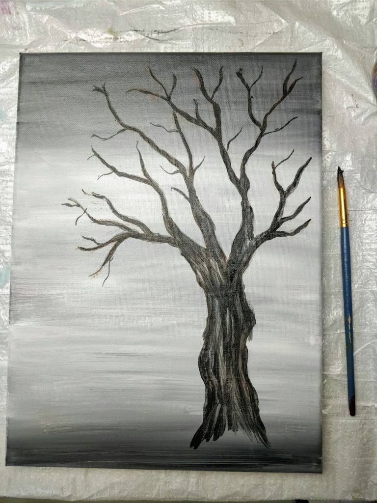 How to Paint an Easy Cherry Blossom Tree - Feeling Nifty