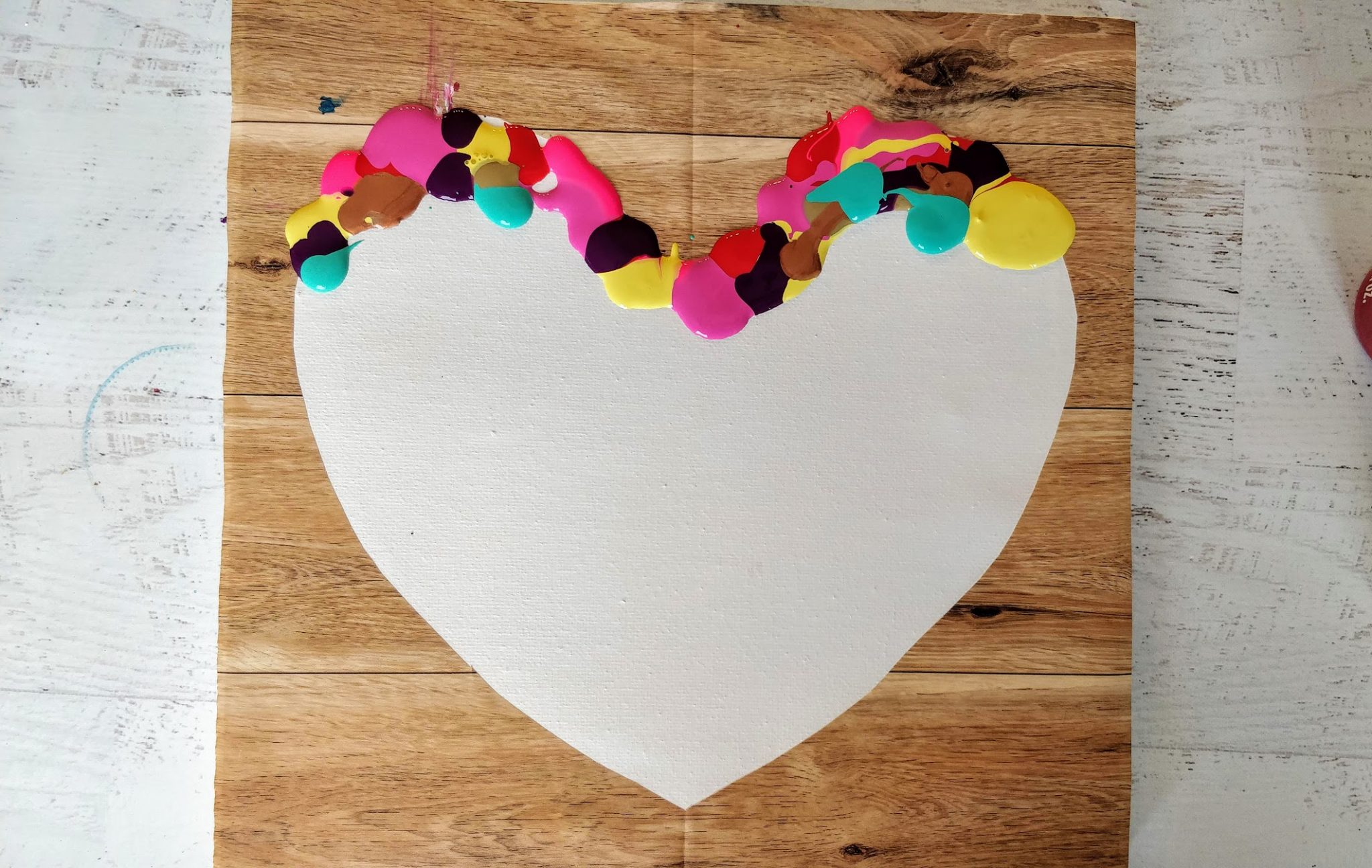 Heart Painting on Canvas - 3 ways! Easy Tutorial for Kids & Adults.