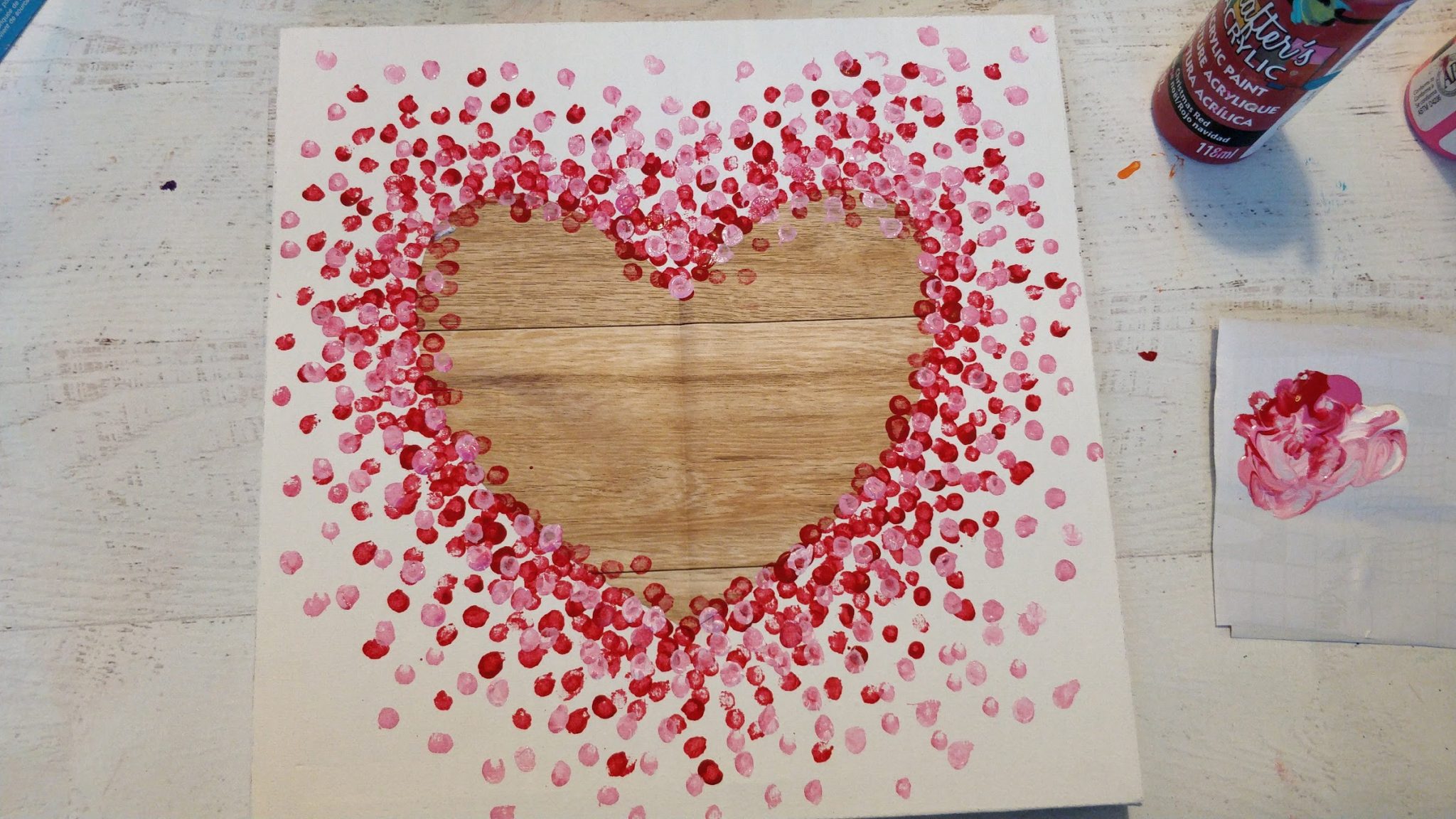 Heart Painting on Canvas - 3 ways! Easy Tutorial for Kids & Adults.