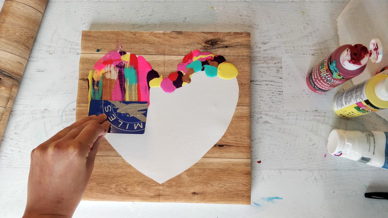 Heart Painting on Canvas - 3 ways! Easy Tutorial for Kids & Adults.
