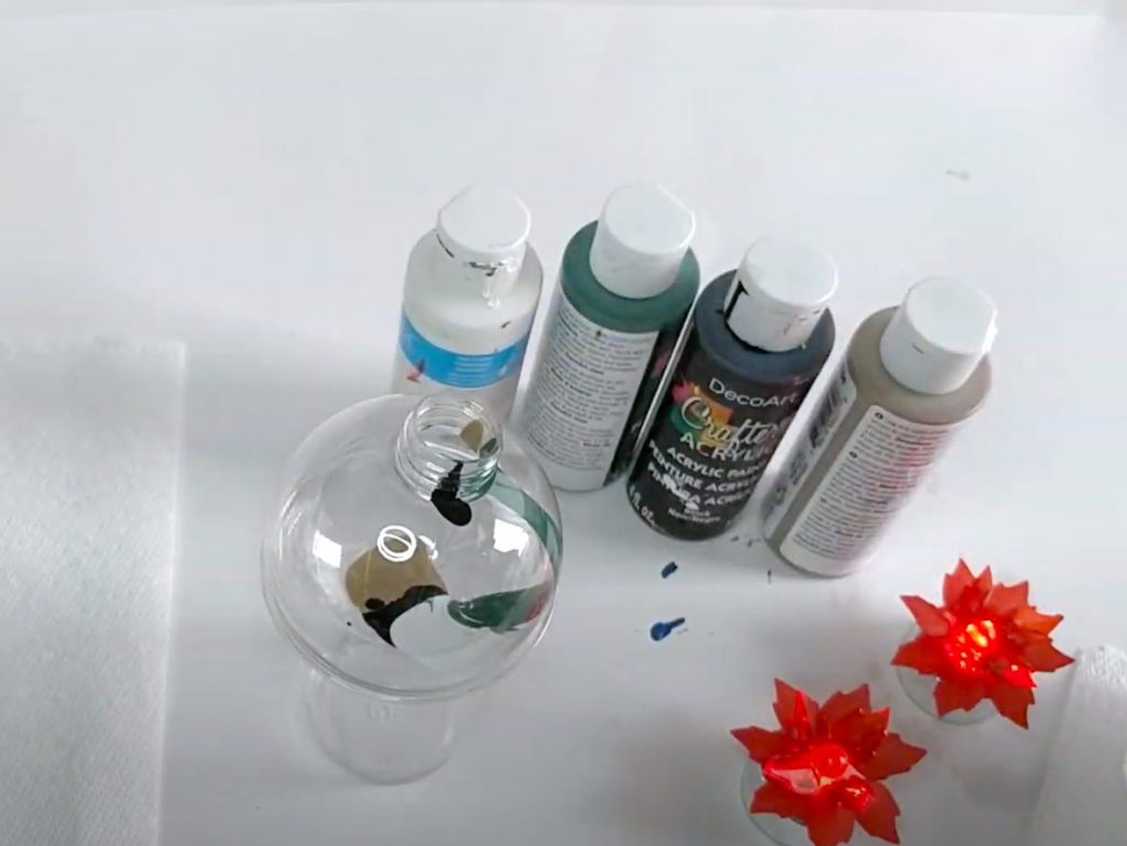 DIY Ornament Balls - Paint Swirl 2 Ways {Dollar Tree Craft}