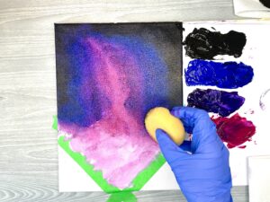 How To Paint a Galaxy Night Sky For Beginners {Milky Way}