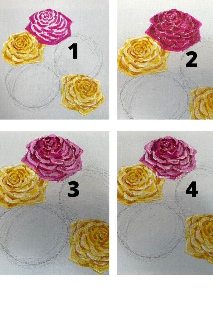 How To Paint Roses In 4 Easy Steps - Acrylics For Beginners