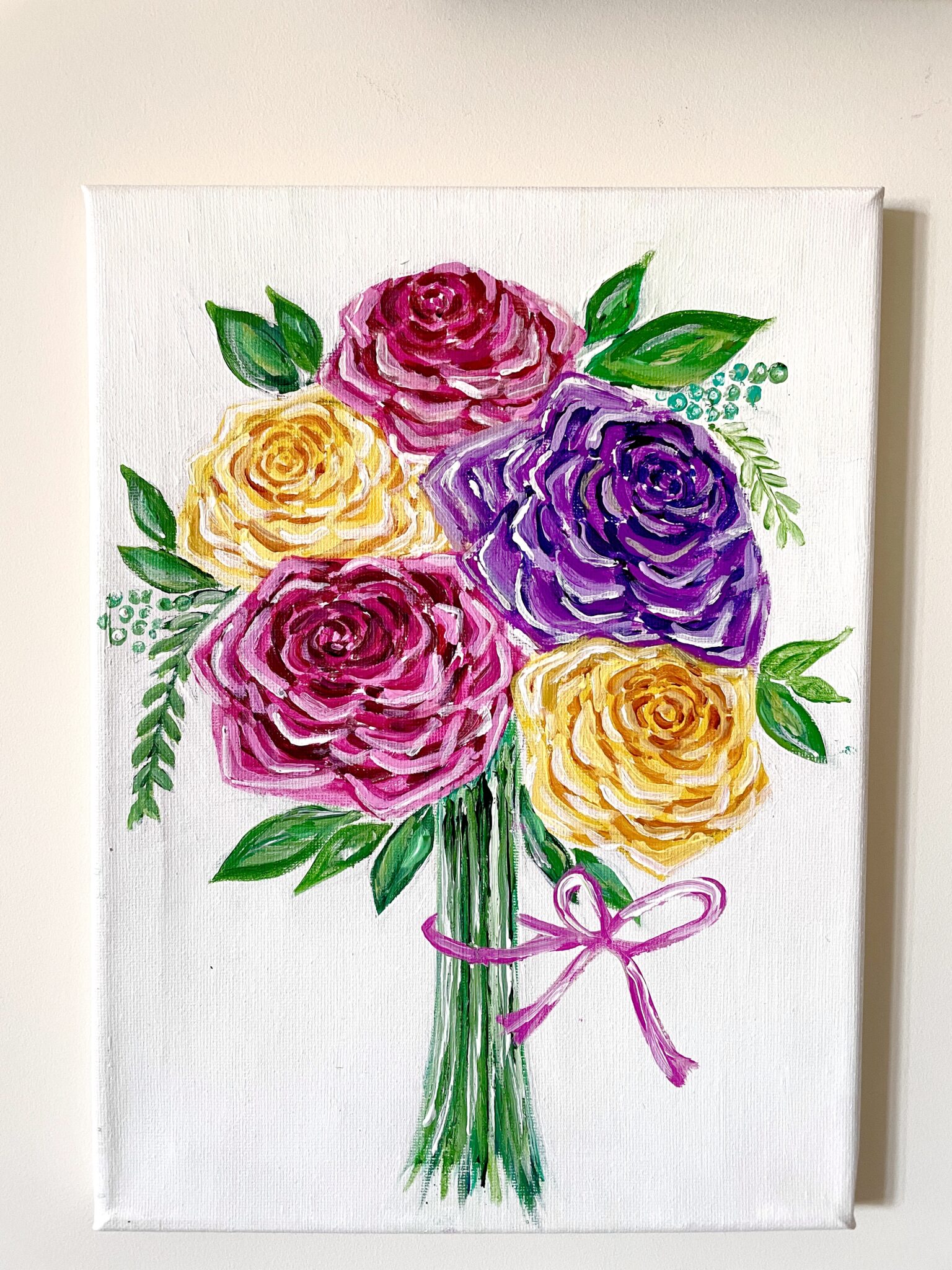 How To Paint Roses In 4 Easy Steps Acrylics For Beginners