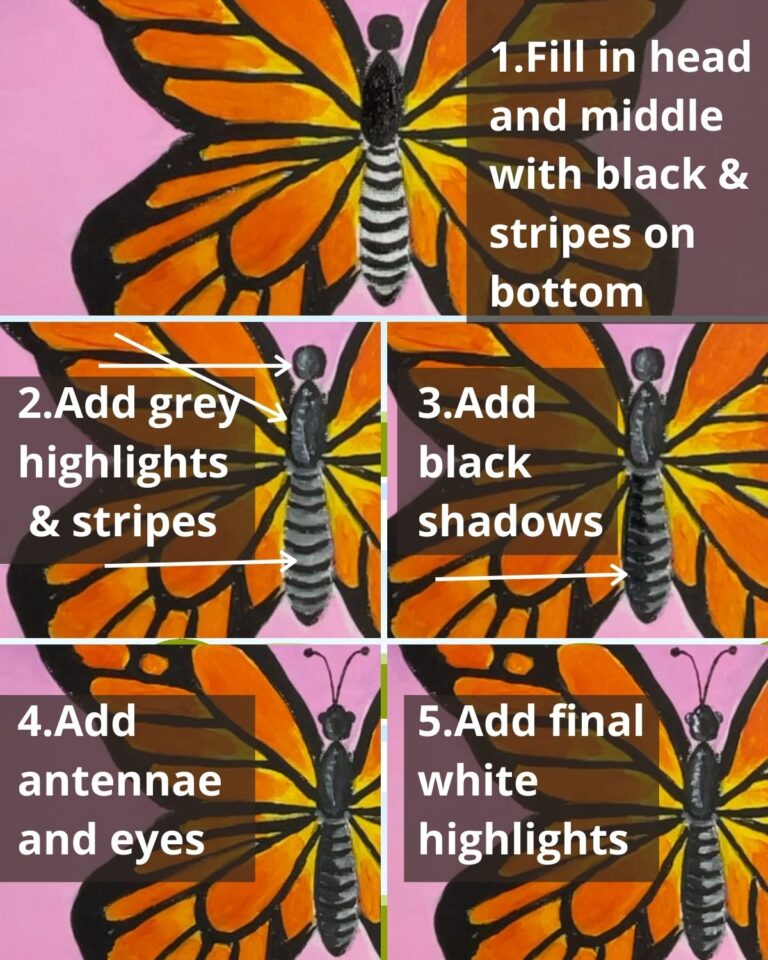 How To Paint A Butterfly {Easy Beginner Step-By-Step Tutorial}