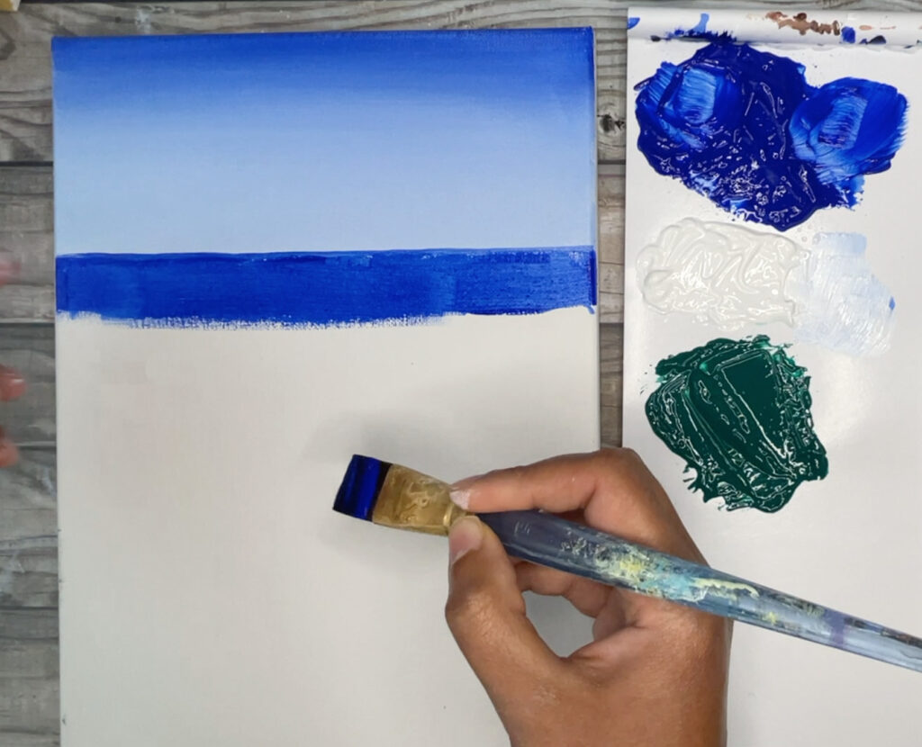 Easy Beach Painting with Acrylics for Beginners | Step by Step Tutorial