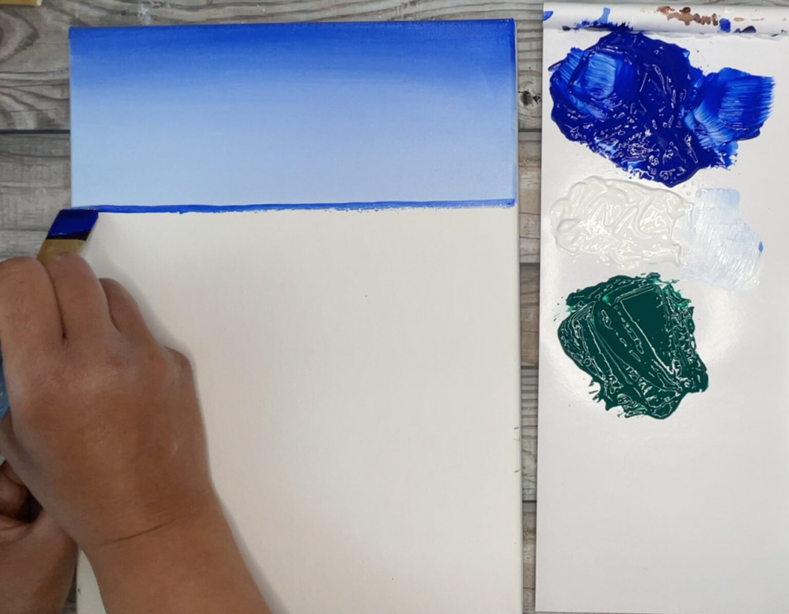 Easy Beach Painting with Acrylics for Beginners | Step by Step Tutorial