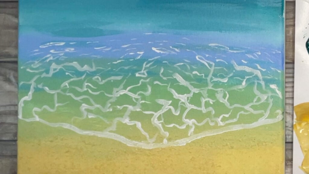 Easy Beach Painting with Acrylics for Beginners | Step by Step Tutorial