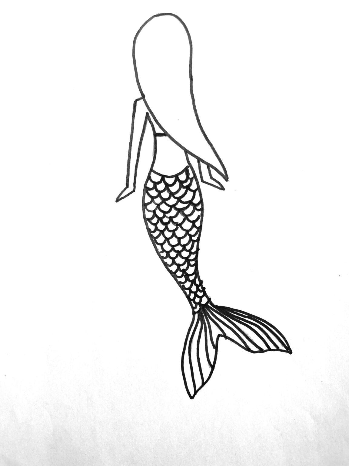 How To Draw a Mermaid That's Beautiful & Easy {Step By Step Drawing}