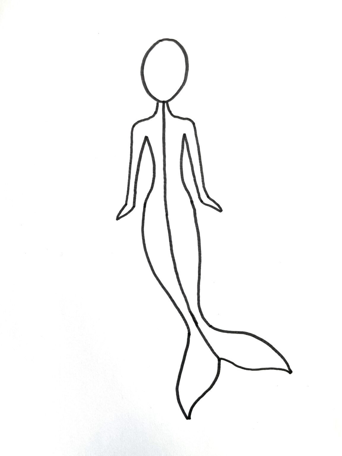 How To Draw a Mermaid That's Beautiful & Easy {Step By Step Drawing}