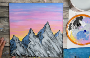 How To Paint a Mountain - Easy & Fun Mountain Scene For Beginners