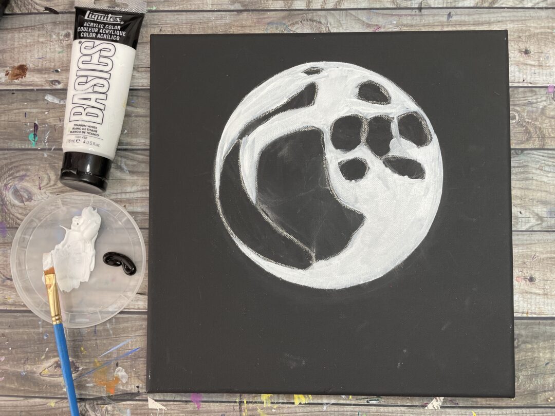 How To Paint The Moon For Beginners (Realistic Full Moon with Acrylics)