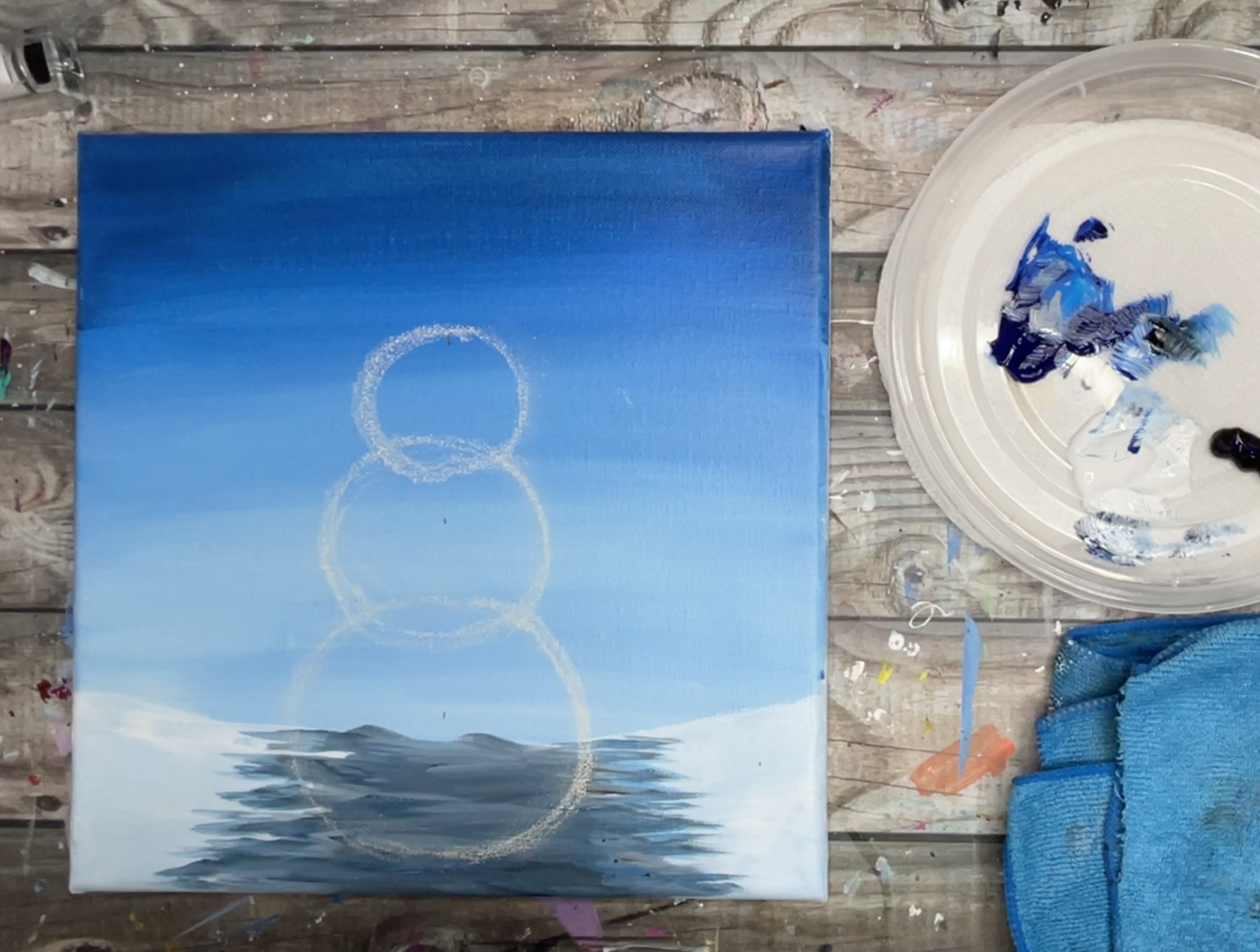 How To Paint a Snowman For Beginners {Paint and Sip Friendly Idea}