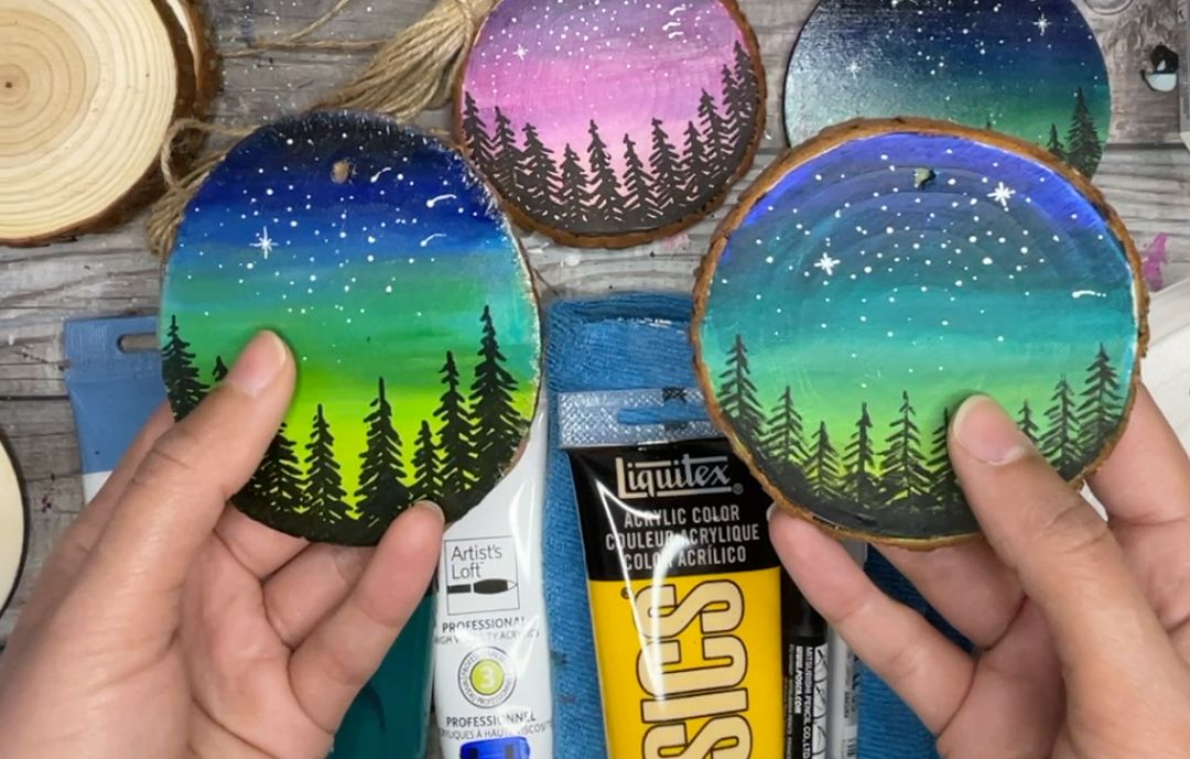 How To Paint Wood Slice Ornaments +10 Ideas To Get You Inspired