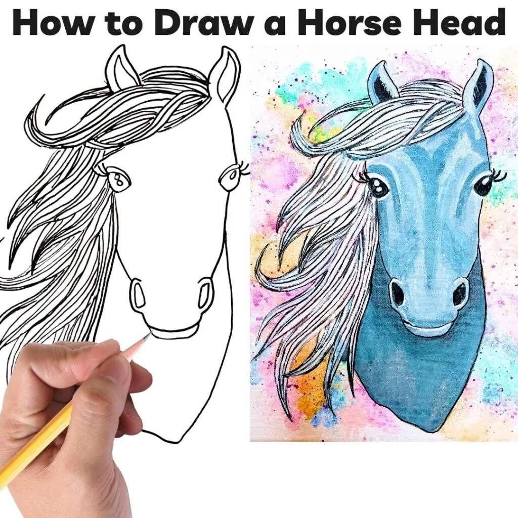How To Draw A Horse Face Easy