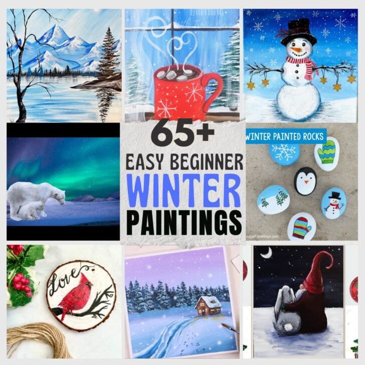 65 Easy Winter Painting Ideas: Creative Canvas Art Projects to Try