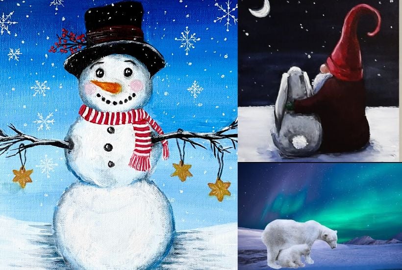 65 Easy Winter Painting Ideas: Creative Canvas Art Projects to Try