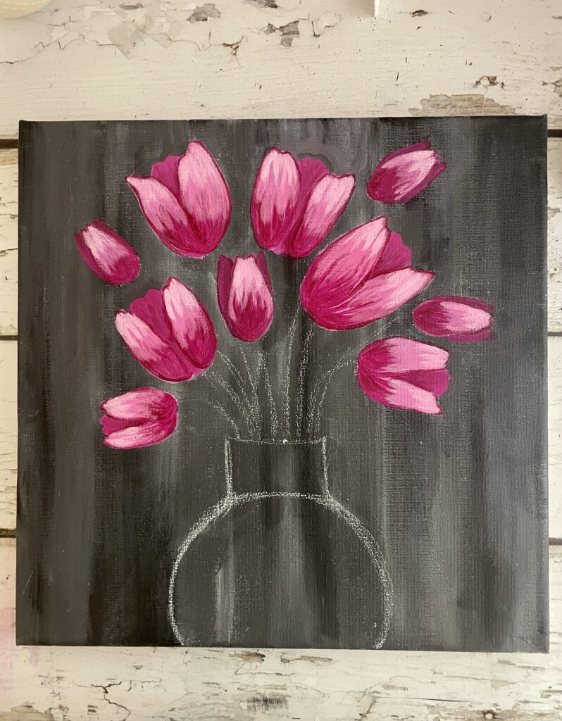 Easy Tulip Painting: Acrylic Tutorial For Beginners | Feeling Nifty