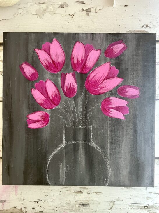 Easy Tulip Painting: Acrylic Tutorial For Beginners | Feeling Nifty