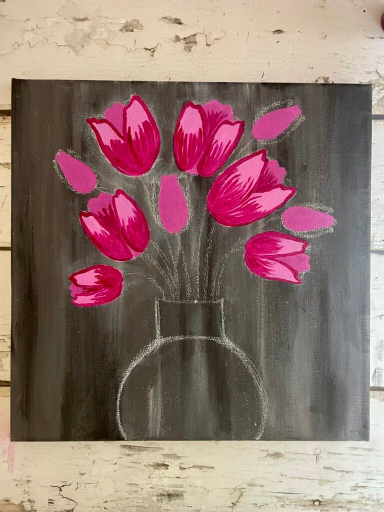 Easy Tulip Painting Acrylic Tutorial For Beginners Feeling Nifty