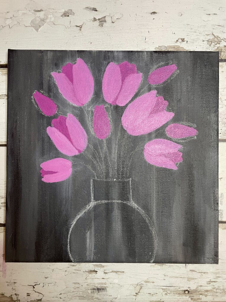 Easy Tulip Painting: Acrylic Tutorial For Beginners | Feeling Nifty