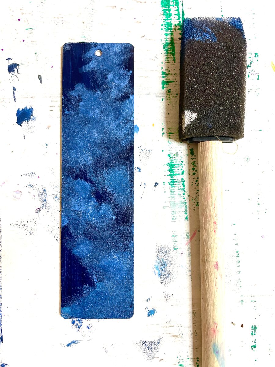 How To Make A Beautiful Bookmark - DIY Galaxy Painting Tutorial