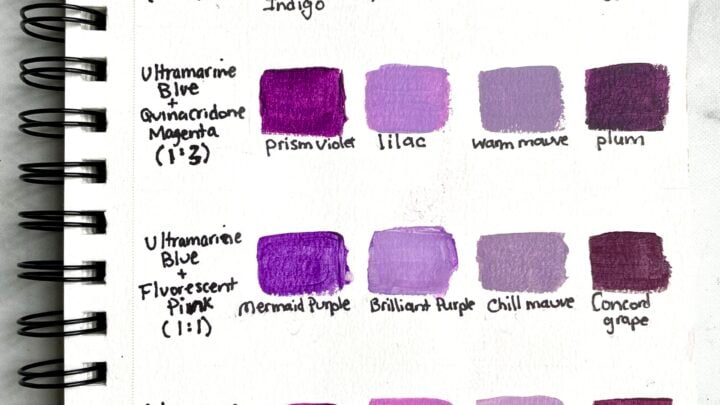 Shades Of Purple Color Chart
