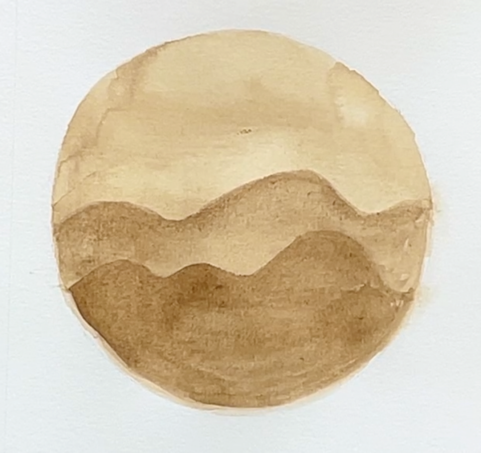 How To Paint With Coffee : Easy Sunset For Beginners