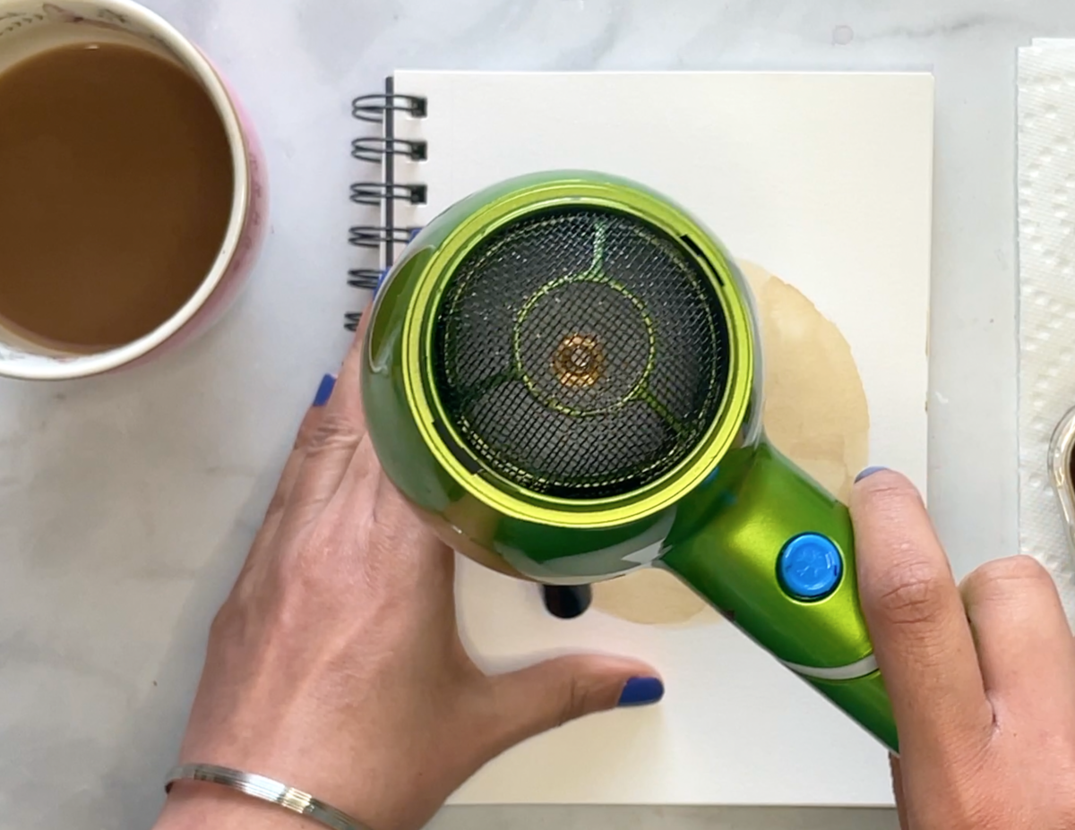 How To Paint With Coffee : Easy Sunset For Beginners