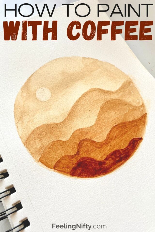 How To Paint With Coffee : Easy Sunset For Beginners