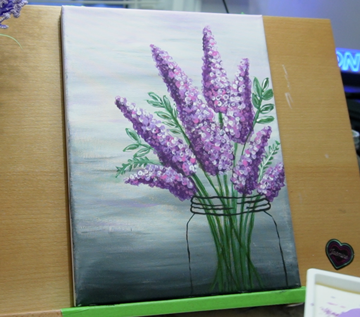 How To Paint Lilacs with Q-Tips & Acrylic Paint