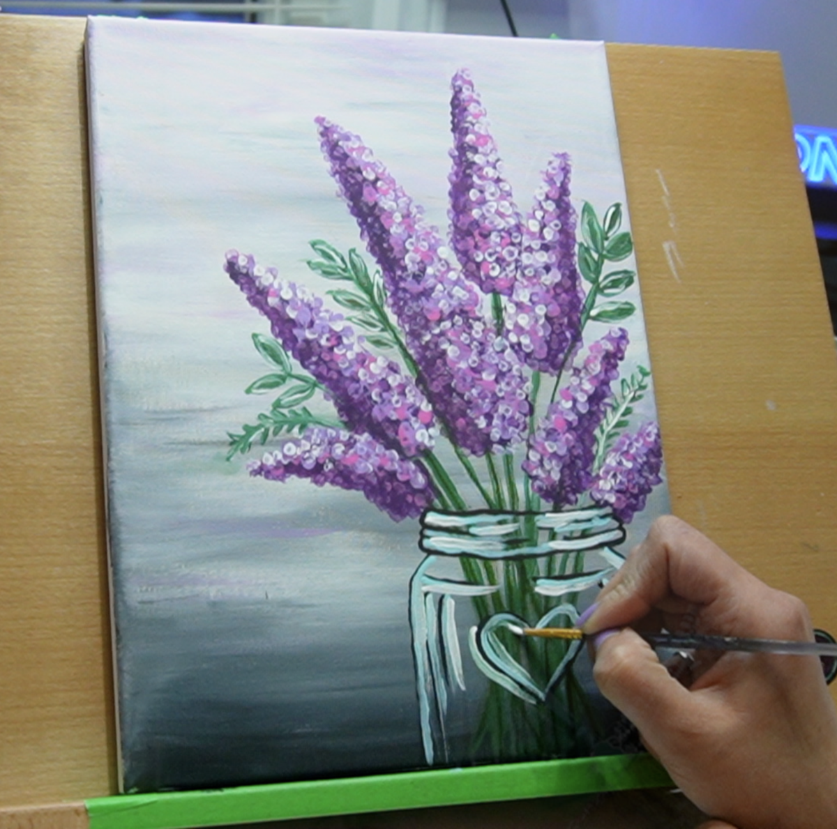 How To Paint Lilacs with Q-Tips & Acrylic Paint