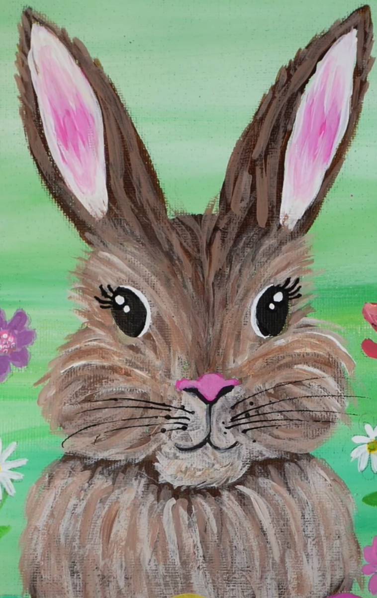 Easy Easter Bunny Painting Tutorial 🐰 Step By Step Acrylic For ...