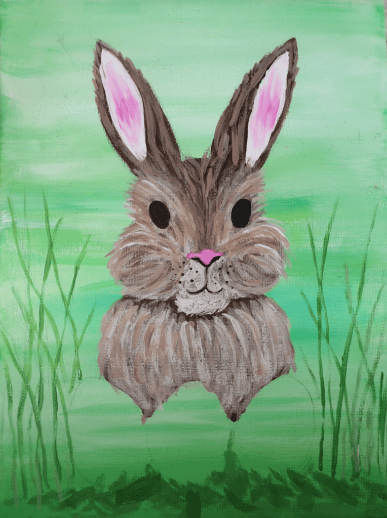 Easy Easter Bunny Painting Tutorial 🐰 Step By Step Acrylic For ...