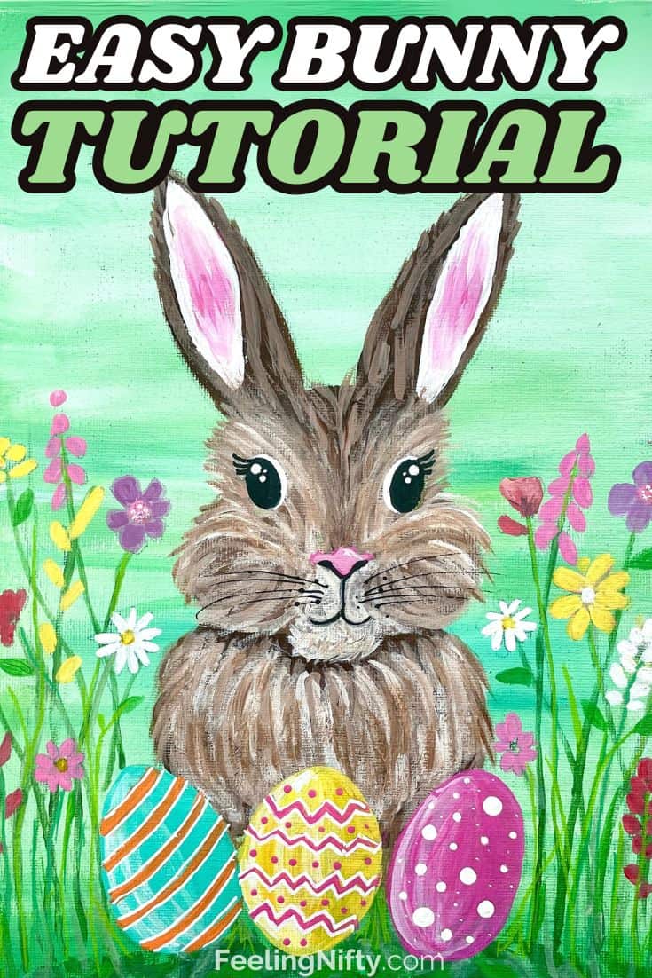 Easy Easter Bunny Painting Tutorial 🐰 Step By Step Acrylic For ...