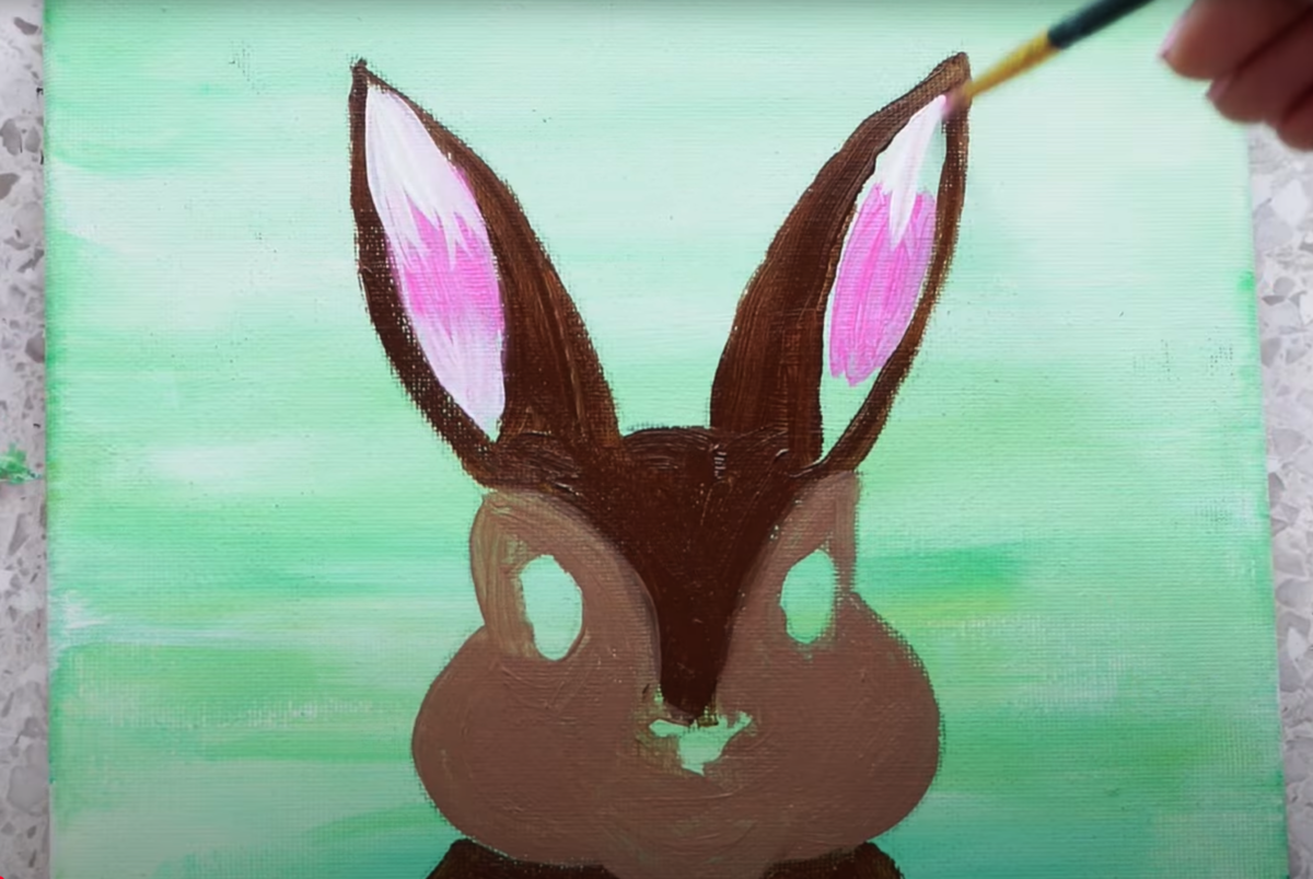 Easy Easter Bunny Painting Tutorial 🐰 Step By Step Acrylic For ...