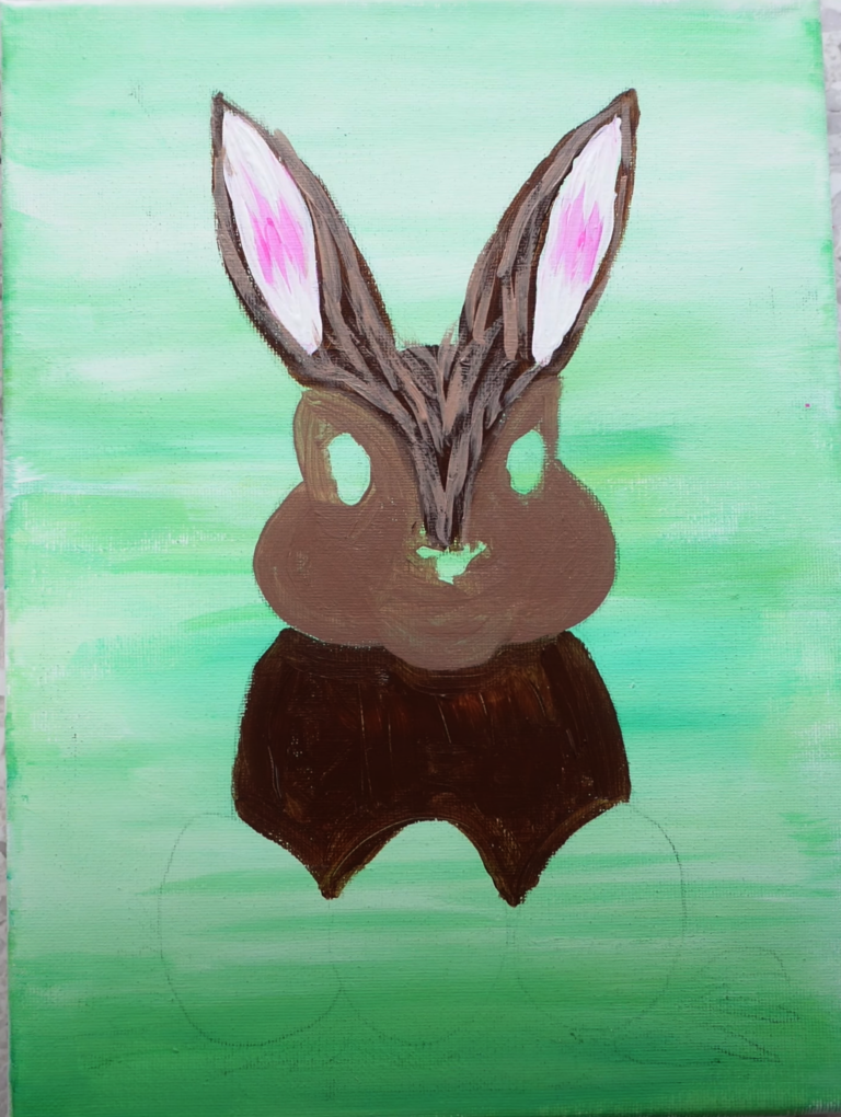 Easy Easter Bunny Painting Tutorial 🐰 Step By Step Acrylic For ...