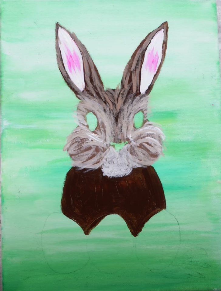 Easy Easter Bunny Painting Tutorial 🐰 Step By Step Acrylic For ...