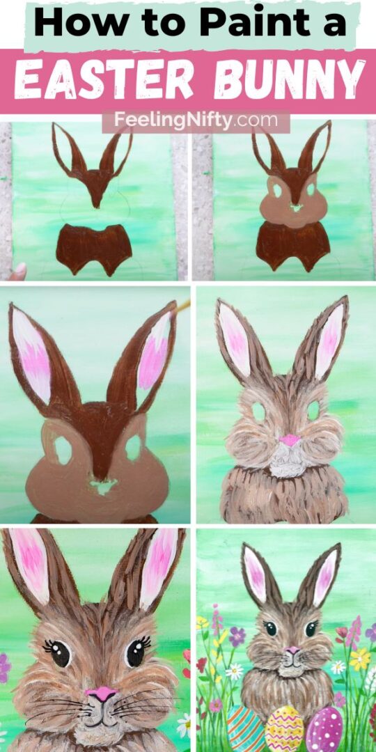 Easy Easter Bunny Painting Tutorial 🐰 Step By Step Acrylic For ...